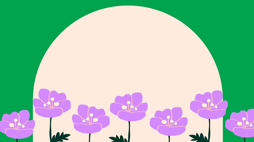 Cute flower frame computer wallpaper, | Free Photo - rawpixel