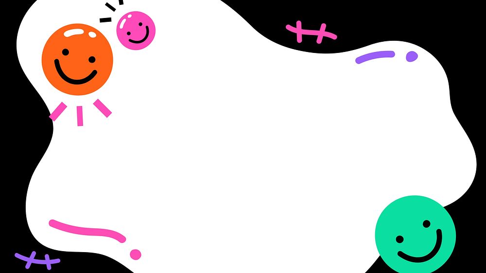 Happy emoticon frame HD wallpaper, | Free Photo Illustration - rawpixel