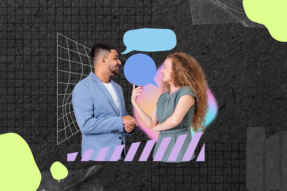 Business colleagues talking, creative collage | Premium Photo - rawpixel