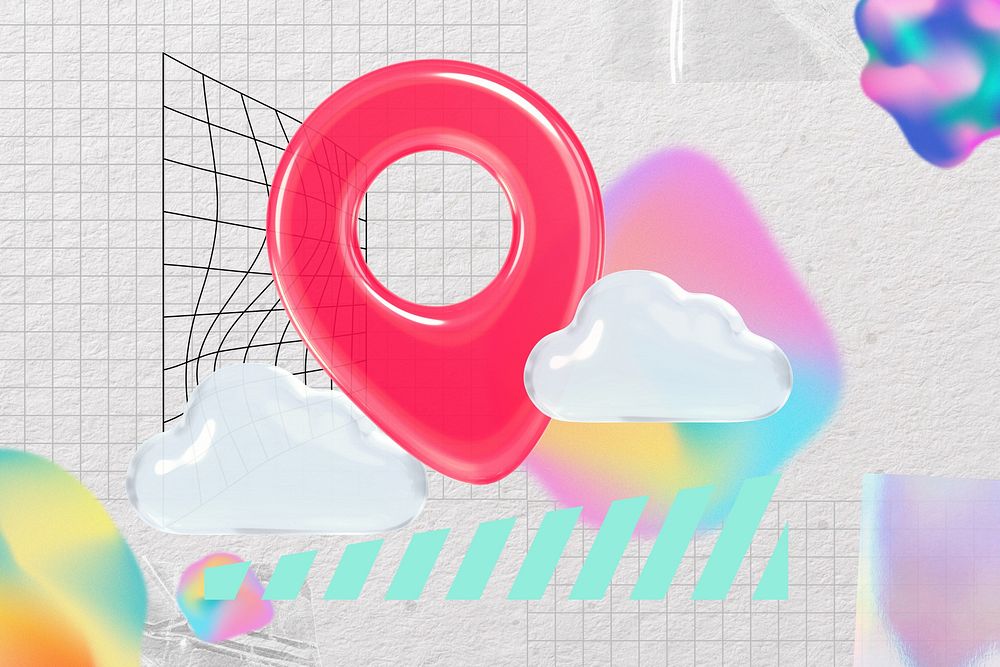Creative location pin, 3D remix | Premium Photo - rawpixel