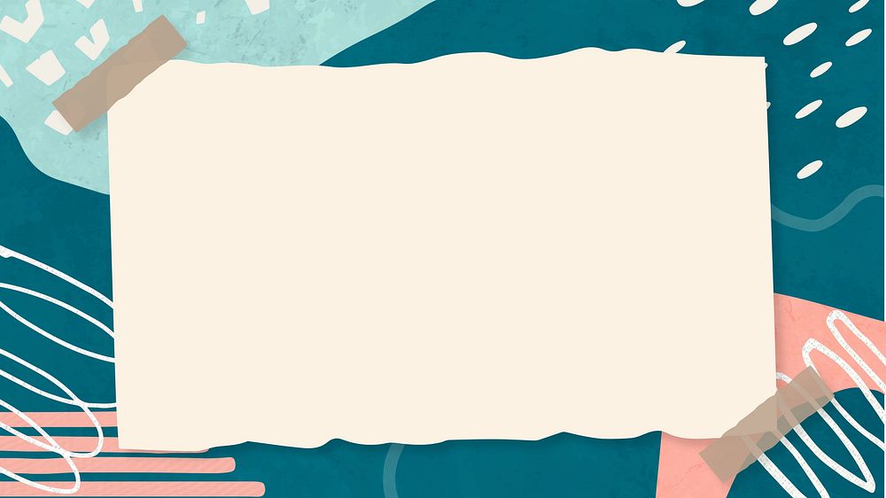 Notepaper frame memphis desktop wallpaper | Premium Photo - rawpixel