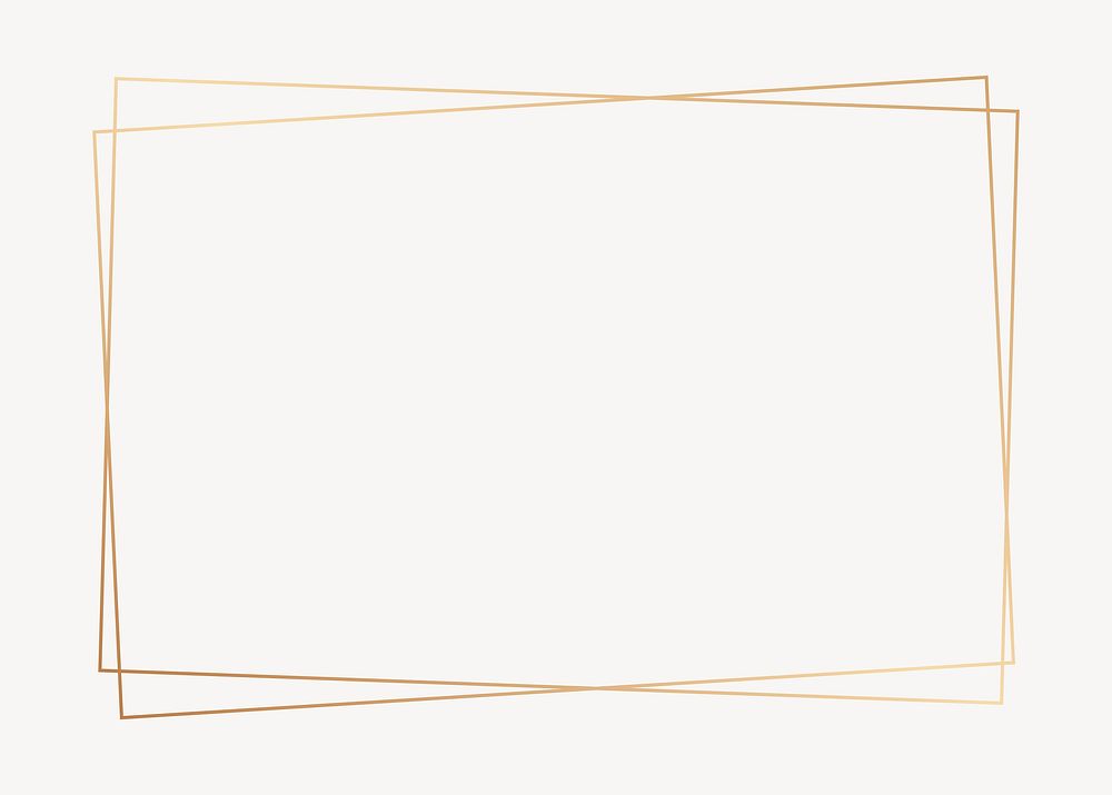 Rectangle gold frame vector | Premium Vector - rawpixel