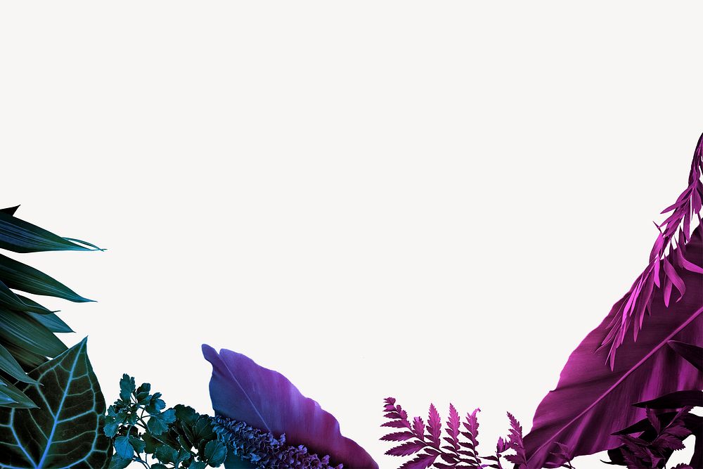 Colorful leaves border psd | Premium PSD - rawpixel