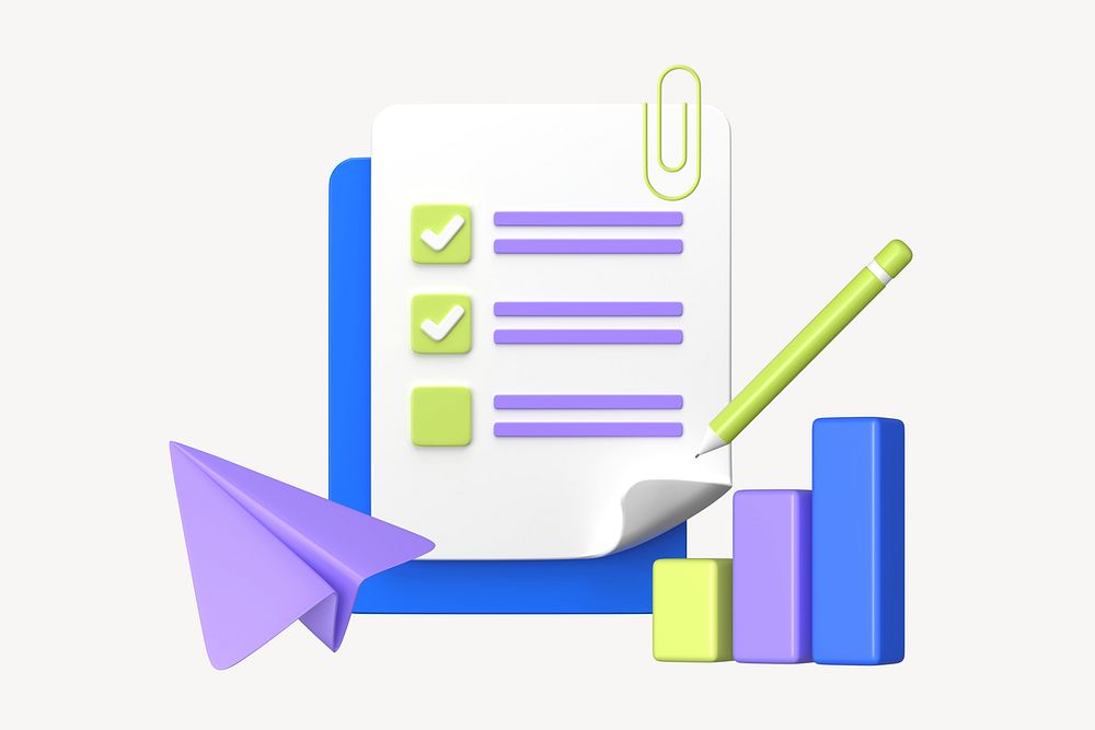 Task list 3D rendered business | Premium Photo - rawpixel