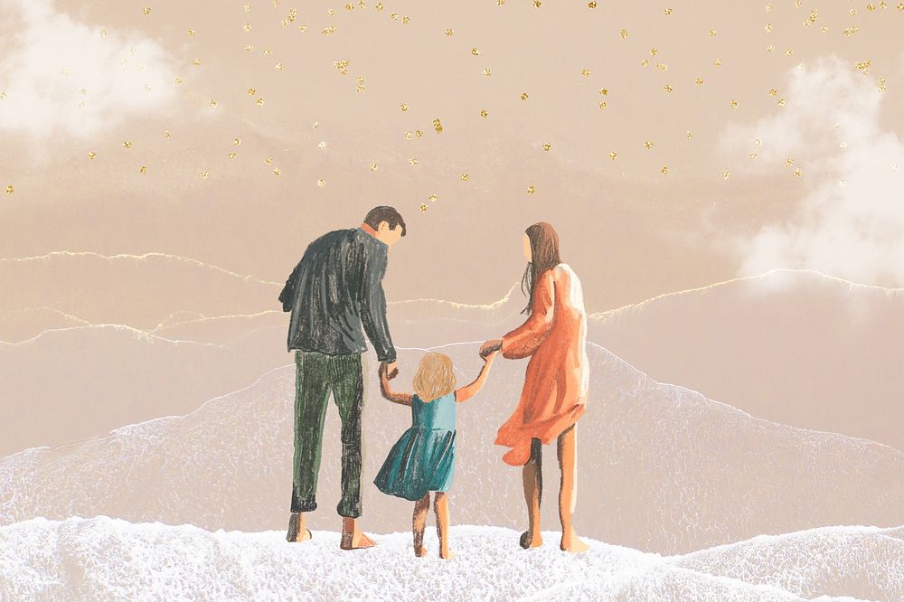 Aesthetic family beige background, drawing | Premium Photo - rawpixel