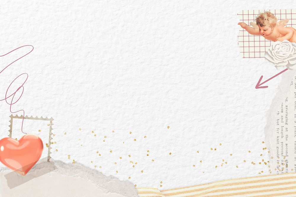 Valentine's cupid background, heart border | Premium Photo - rawpixel