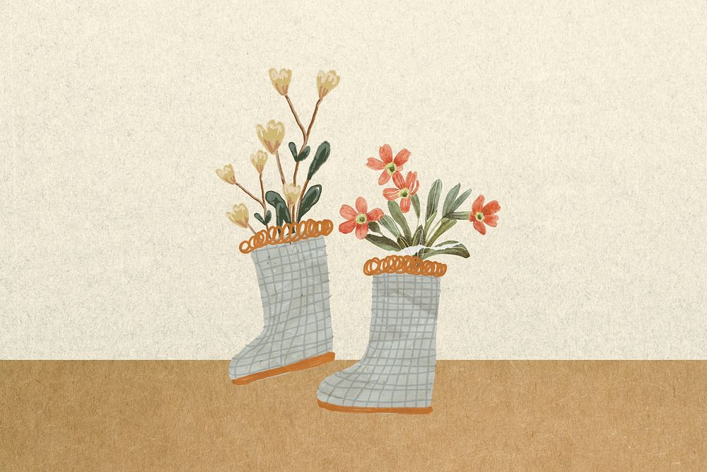 Boot plant, gardening hobby collage | Premium Photo Illustration - rawpixel