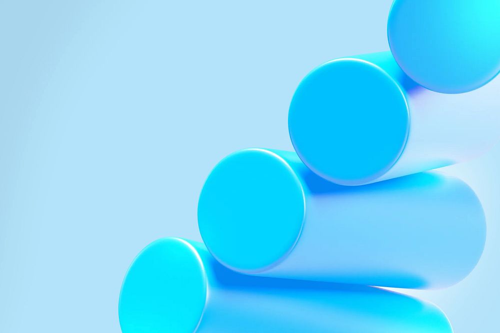 Geometric blue cylinders background | Premium Photo - rawpixel