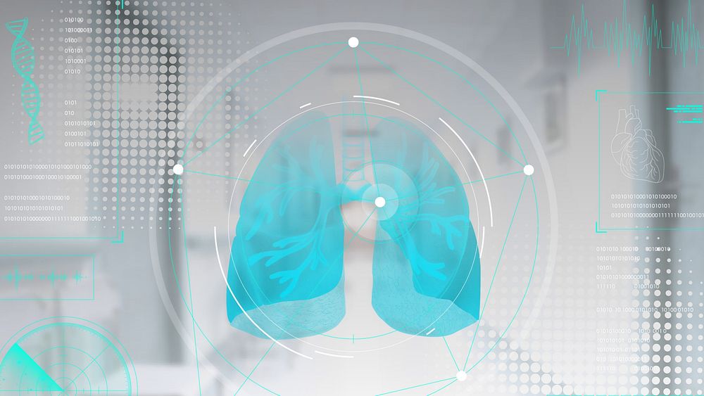 Medical technology desktop wallpaper, blue | Premium Photo - rawpixel