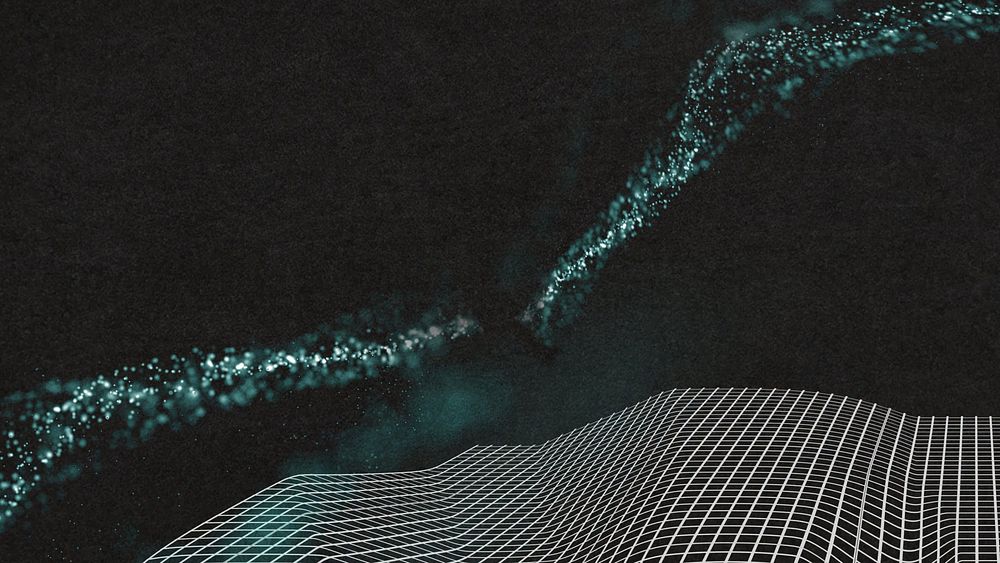 Black wireframe landscape desktop wallpaper, | Premium Photo - rawpixel