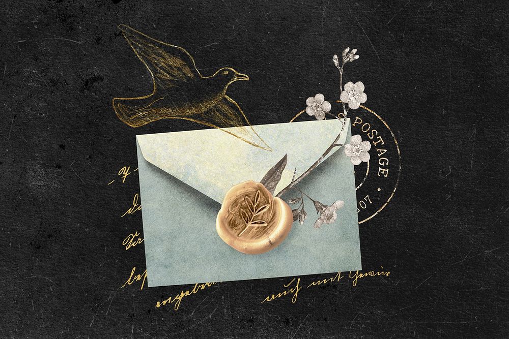 Vintage letter collage background, black | Premium Photo - rawpixel