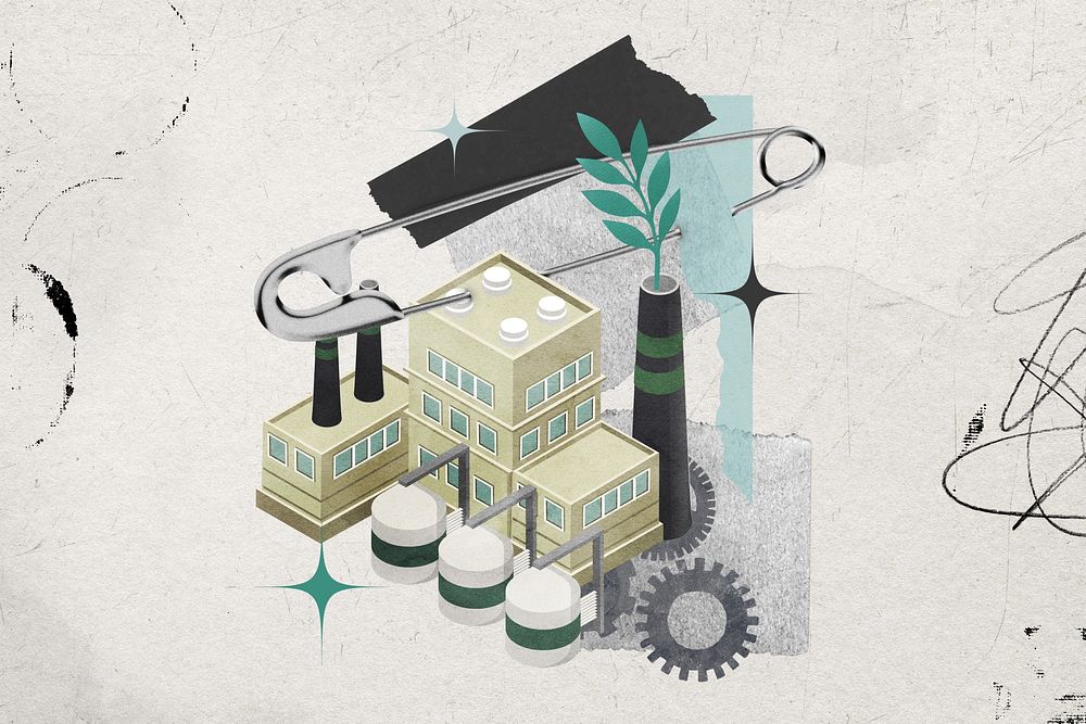 Industrial factory building background, sustainable | Premium Photo ...