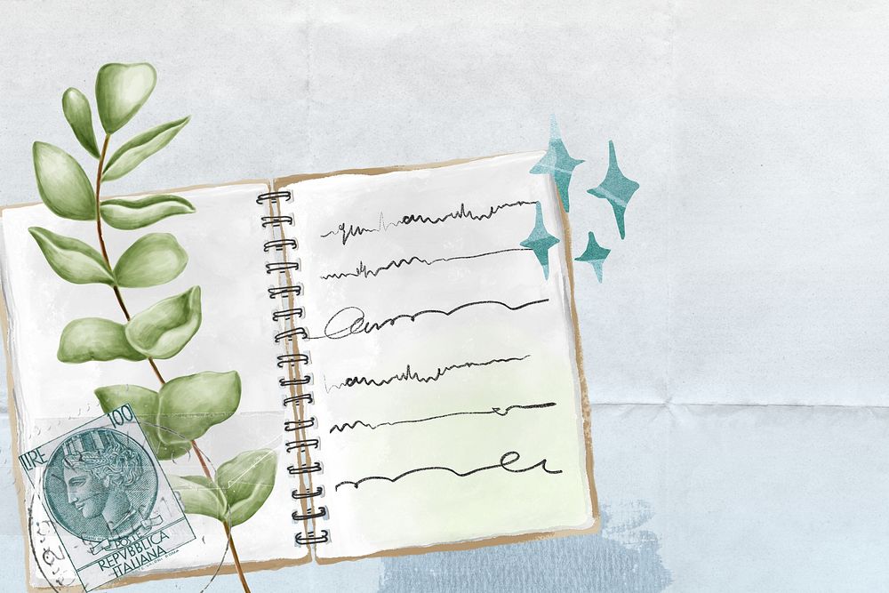 Botanical journal aesthetic background, paper | Premium Photo - rawpixel