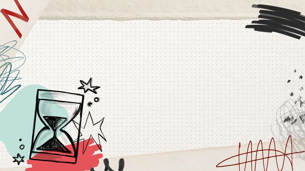 Time management frame, hourglass doodle | Premium Photo - rawpixel