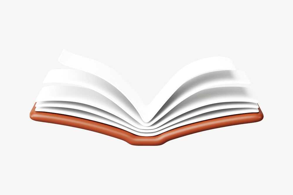 Brown open book, 3D education | Premium PSD - rawpixel