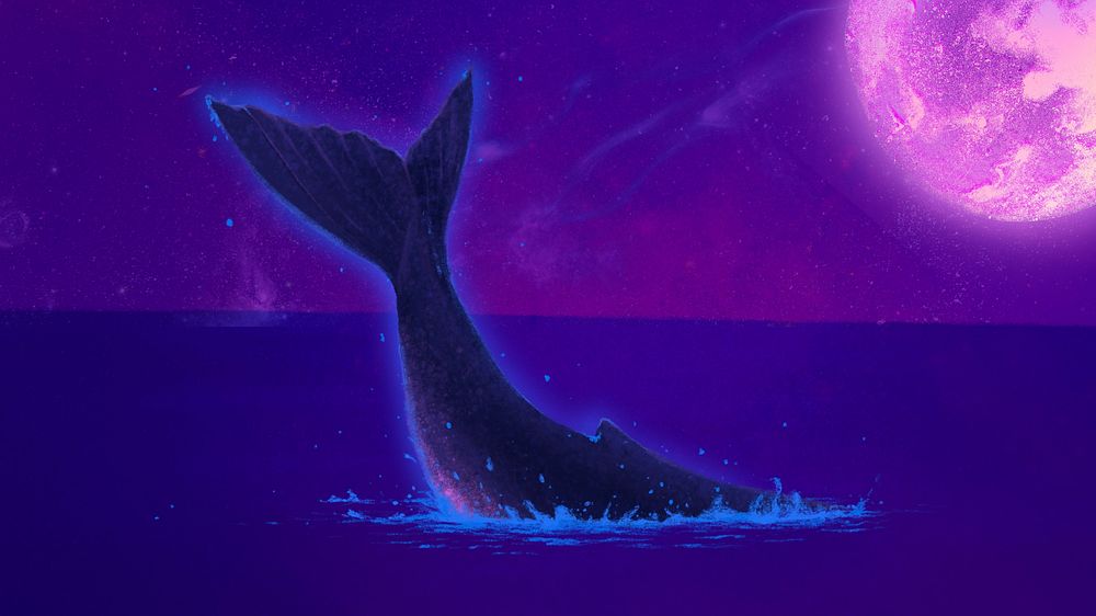 Aesthetic purple ocean desktop wallpaper | Premium Photo Illustration ...