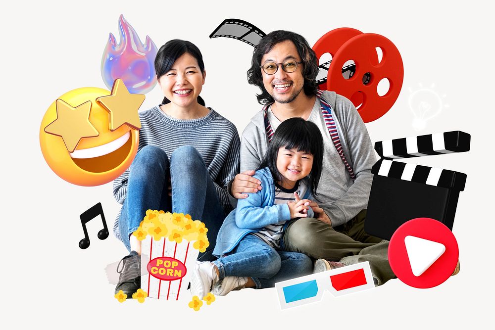 3d movie & entertainment collage | Premium Photo - rawpixel