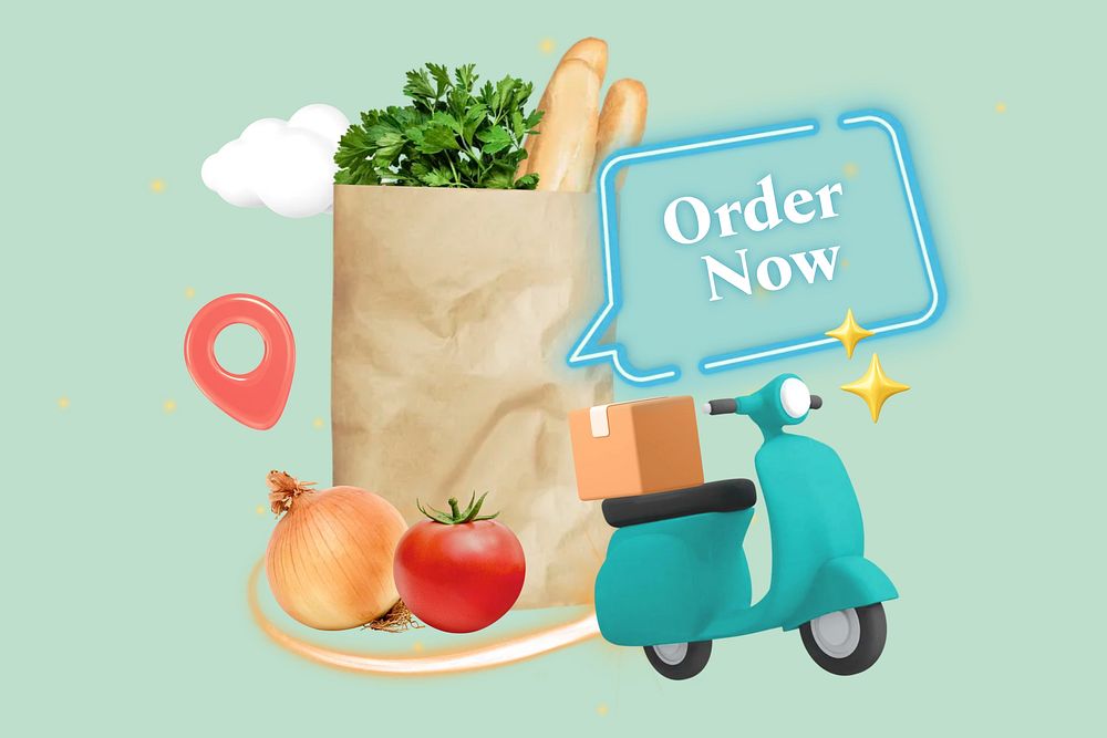 Order now word element, 3D | Premium Photo - rawpixel