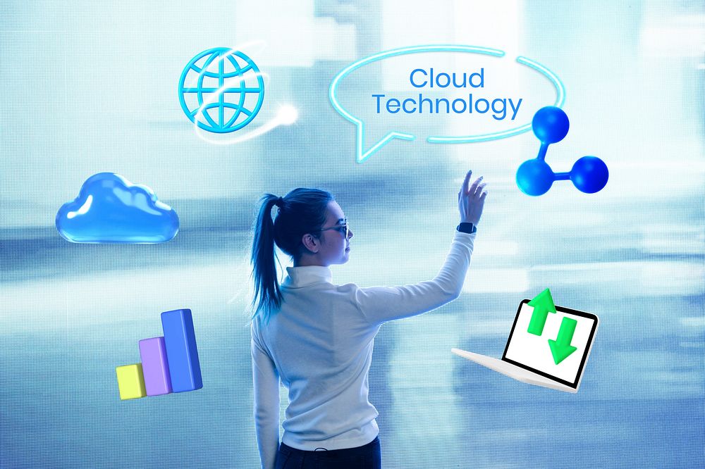 Cloud technology collage remix design | Premium Photo - rawpixel