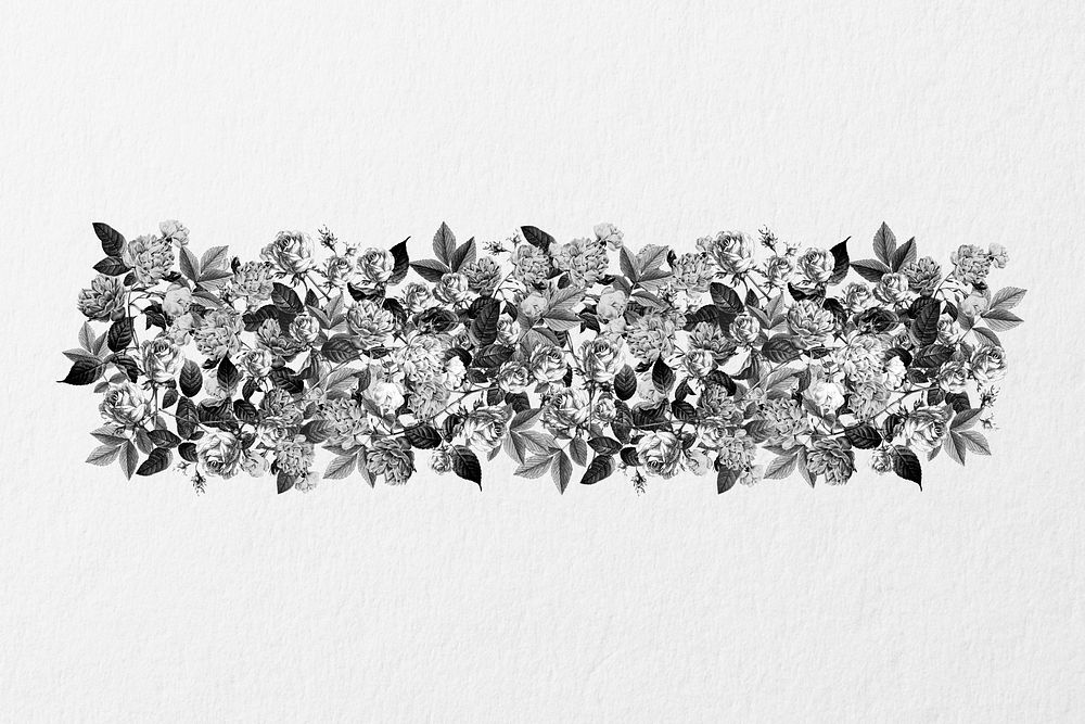 Black and white flower divider, | Premium Photo - rawpixel