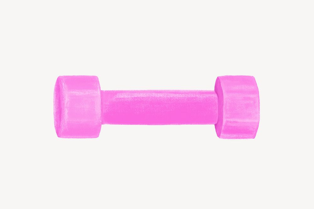 Pink dumbbell, gym equipment illustration | Premium Photo - rawpixel