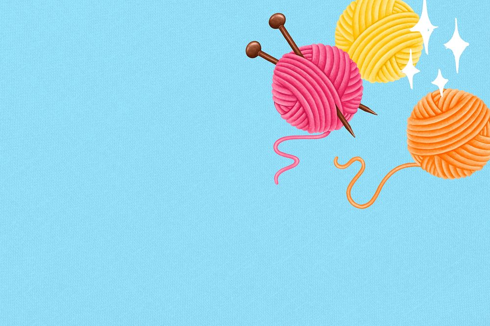 Cute crochet yarn background, hobby | Premium Photo Illustration - rawpixel