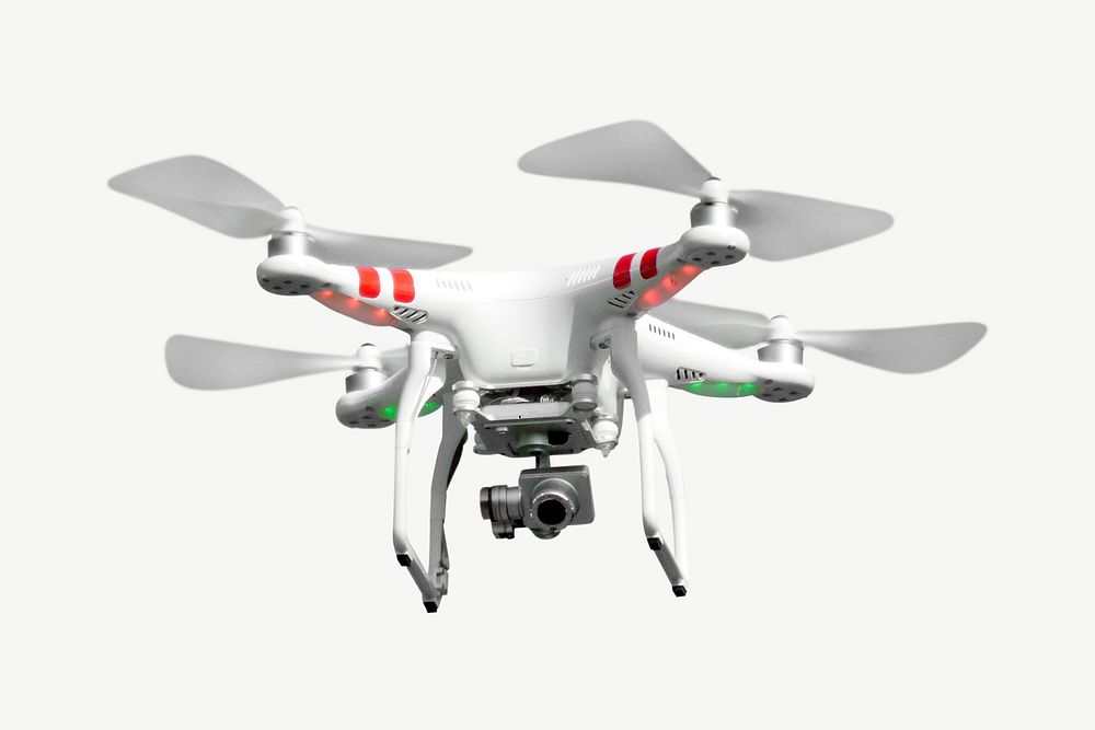 Spying quadcopter drone collage element | Premium PSD - rawpixel