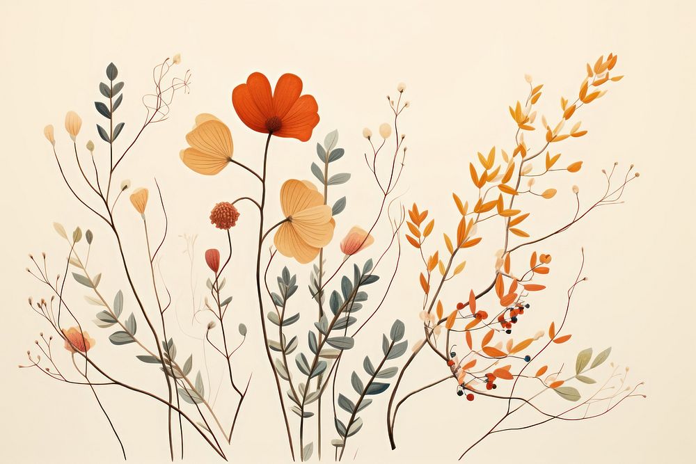 Painting pattern drawing flower. | Free Photo - rawpixel