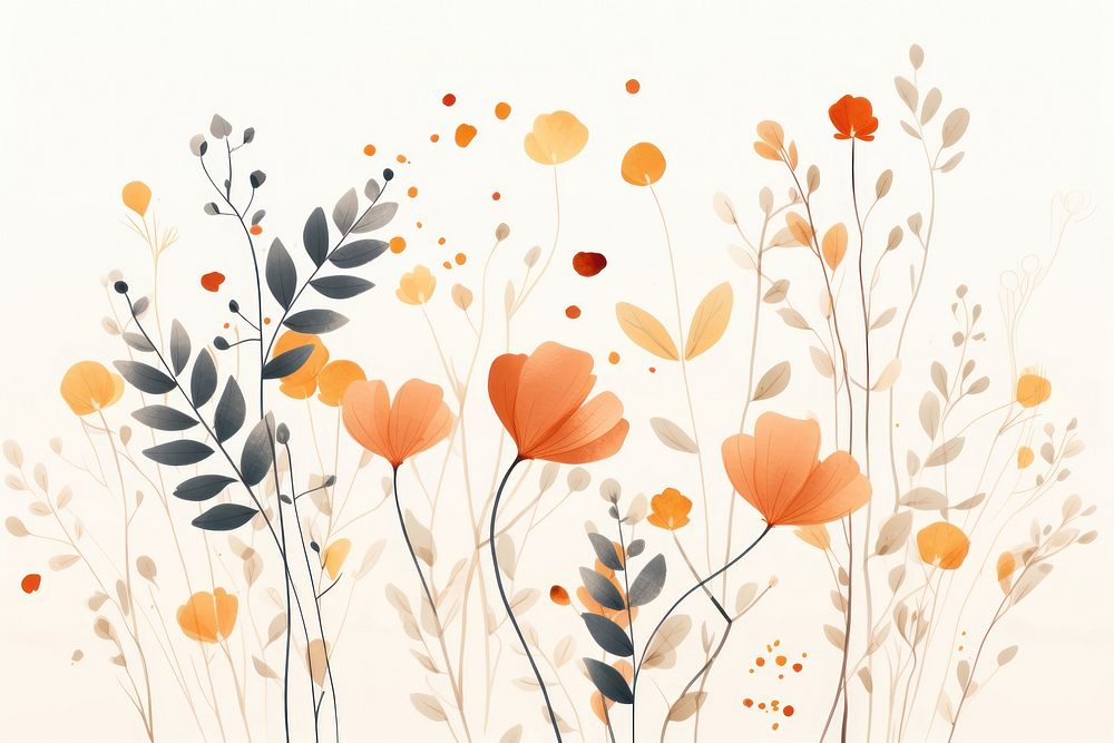 Backgrounds pattern flower autumn. AI | Free Photo - rawpixel
