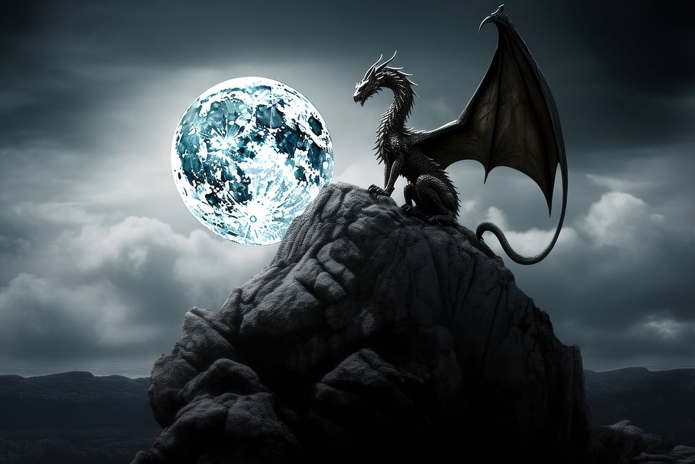 Dragon moon outdoors nature. | Premium Photo - rawpixel