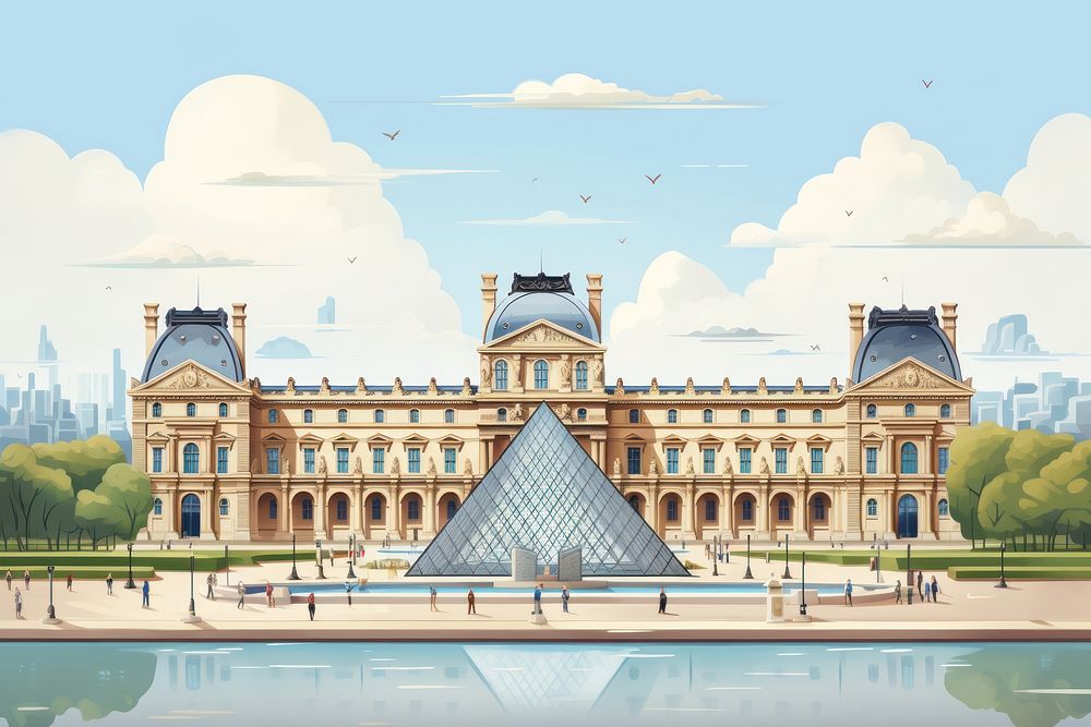 Louvre Museum architecture building landmark. | Free Photo Illustration ...