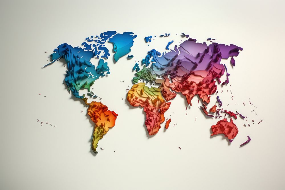 World map art red creativity. | Free Photo Illustration - rawpixel