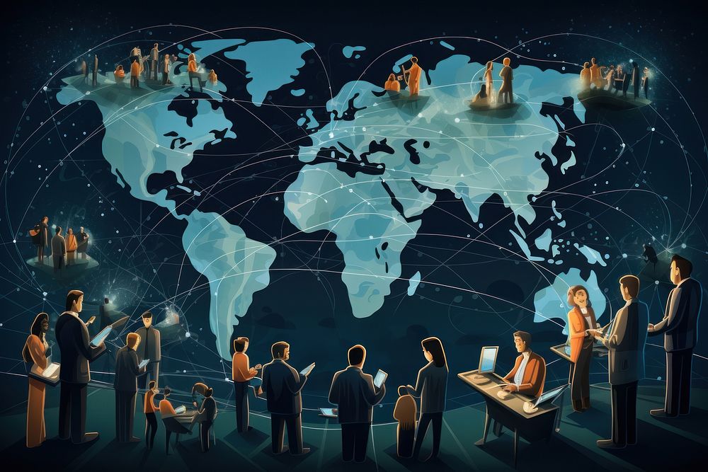 Global communication network global communications | Premium Photo ...