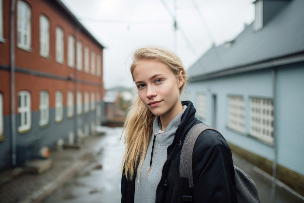 Student portrait building jacket. | Free Photo - rawpixel
