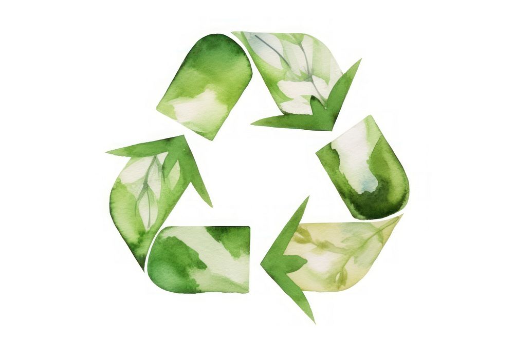 Recycle white background recycling symbol. | Premium Photo Illustration ...