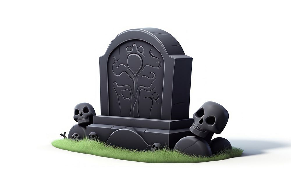 Tombstone headstone cartoon grave. AI | Premium Photo Illustration ...