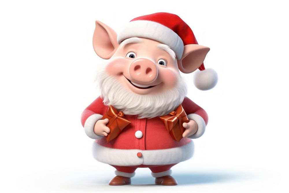 Pig santa mammal cute representation. | Free Photo Illustration - rawpixel