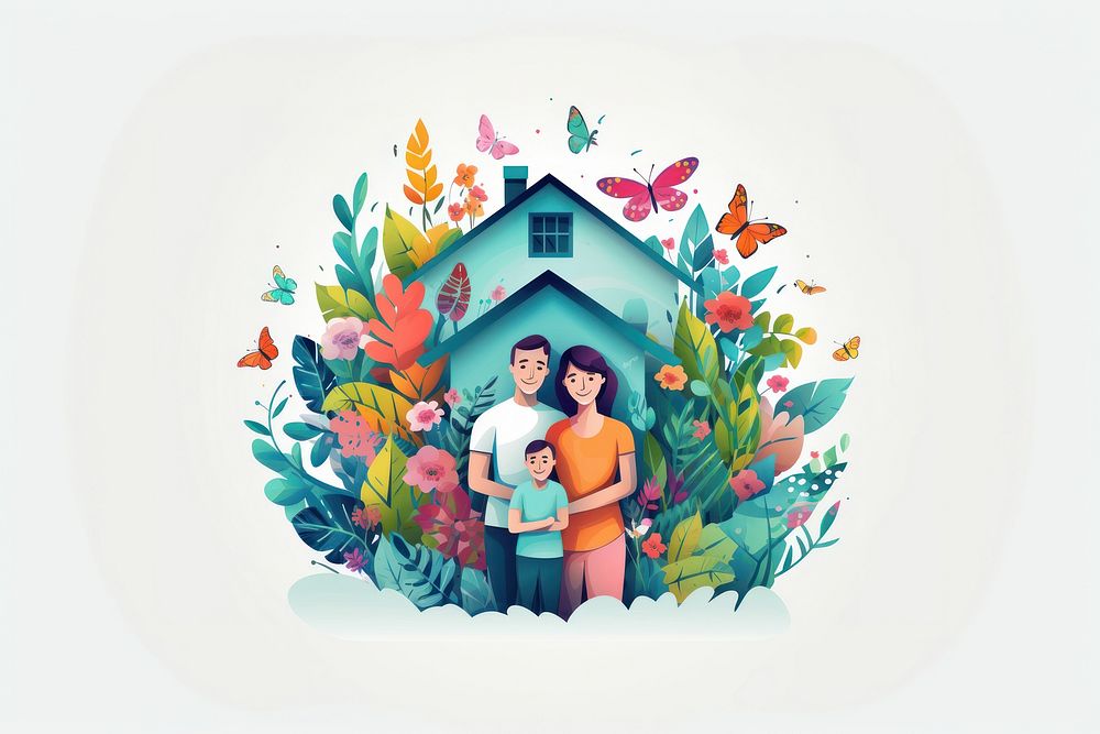 Happy family drawing togetherness affectionate. | Free Photo ...