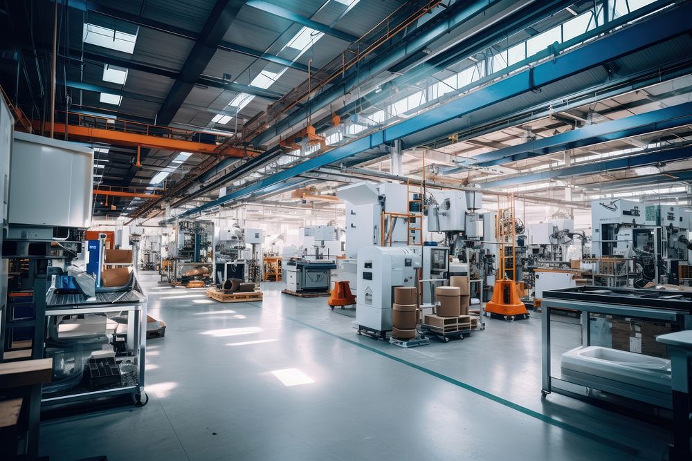 Production workshop factory manufacturing architecture. | Premium Photo ...