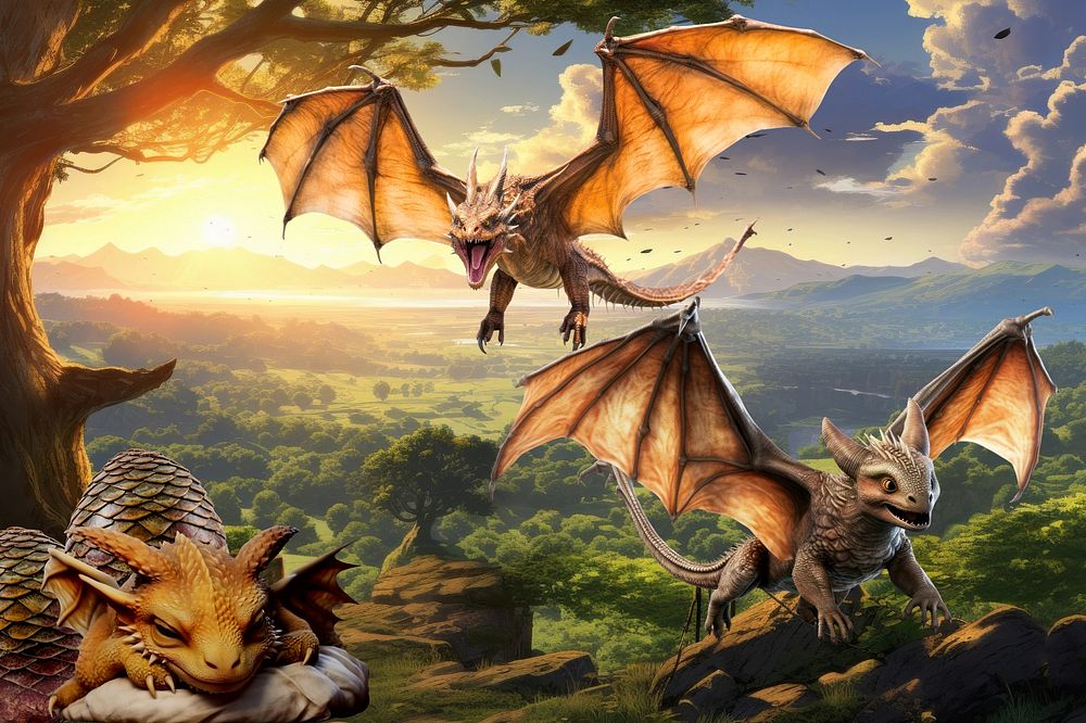 Dragon land fantasy remix | Premium Photo Illustration - rawpixel