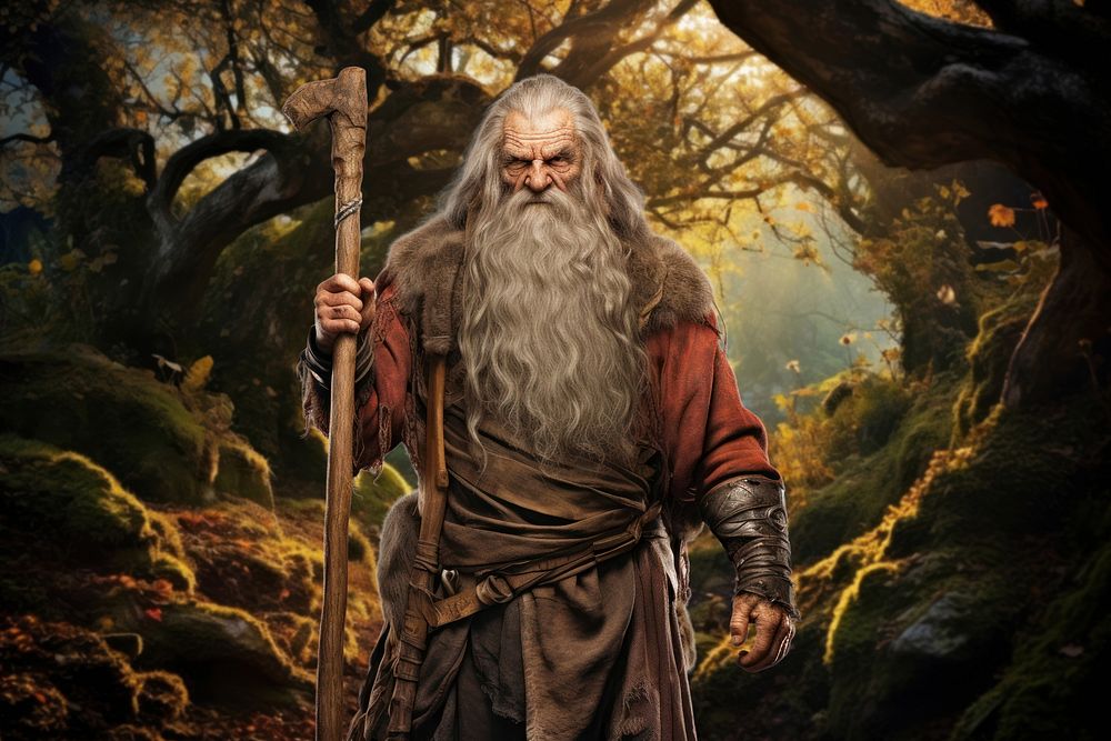 Wizard in a forest fantasy | Free Photo Illustration - rawpixel