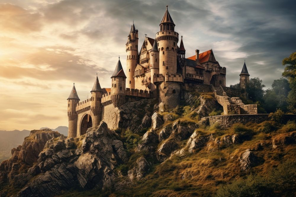 Stone castle architecture building spirituality. | Free Photo - rawpixel