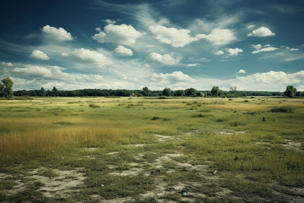 Empty grass field landscape grassland | Premium Photo - rawpixel