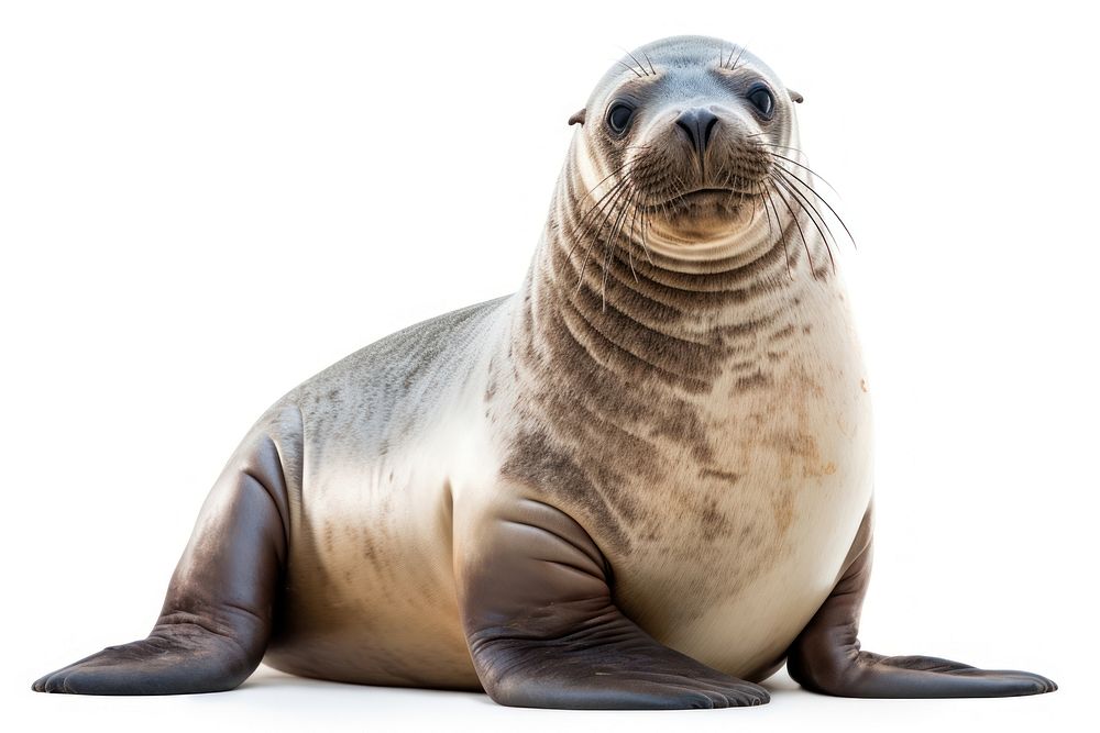 Seal animal mammal white background. | Free Photo - rawpixel