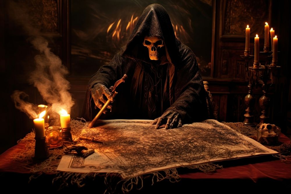Necromancy sorcerer architecture candle black. | Free Photo - rawpixel