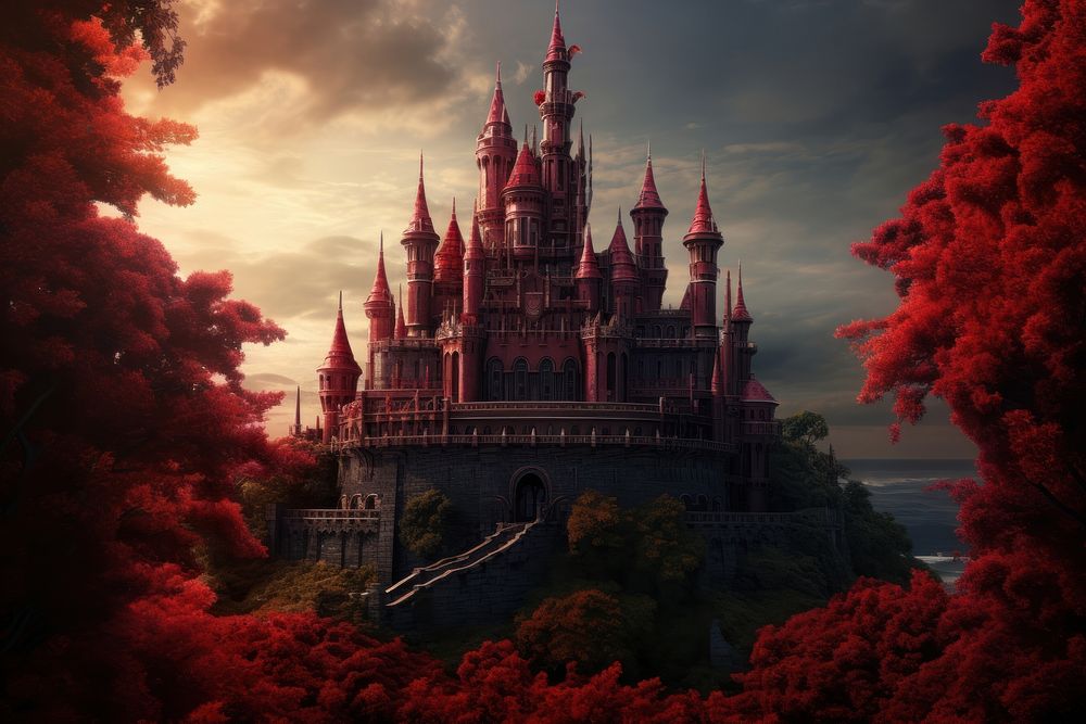 Red queen castle architecture building | Premium Photo - rawpixel