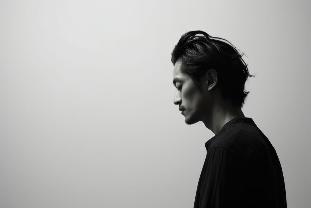 Asia man portrait black white. | Free Photo - rawpixel