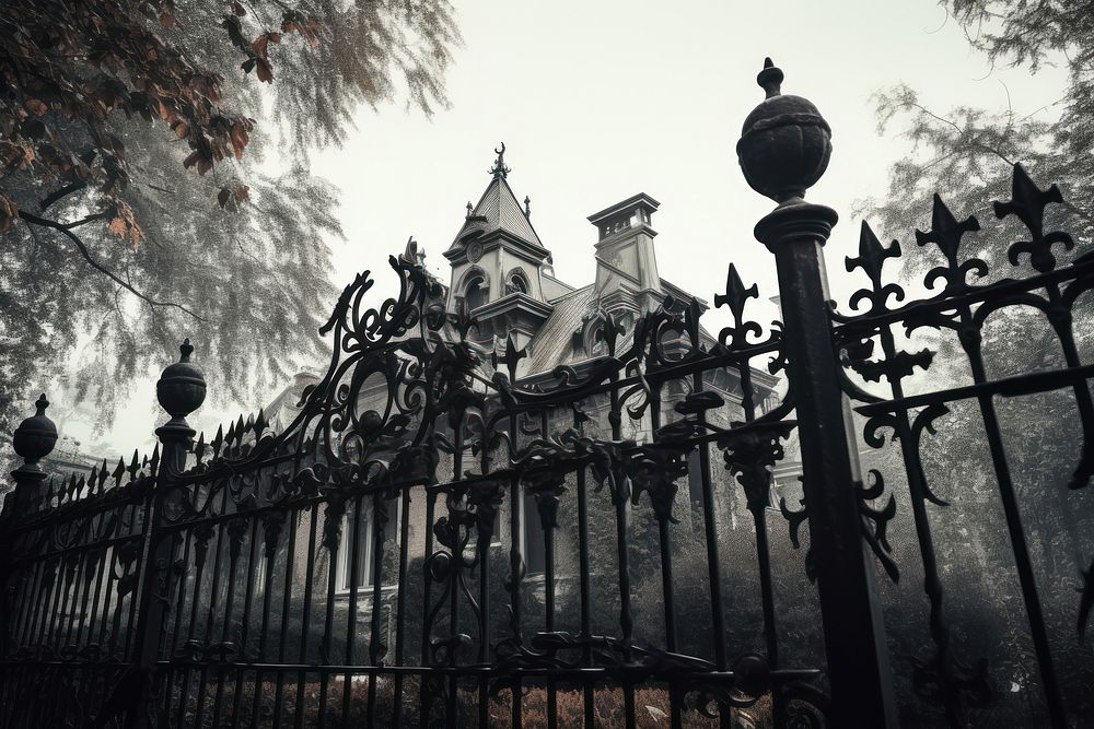 Haunted mansion architecture building outdoors. | Free Photo - rawpixel