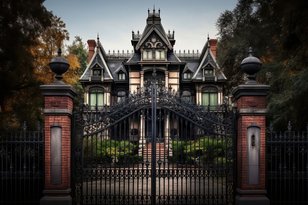 Haunted mansion architecture building outdoors. | Free Photo - rawpixel