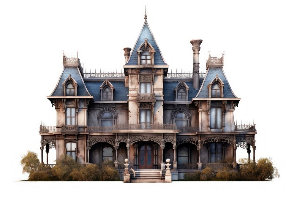 Haunted mansion architecture building outdoors. | Premium Photo - rawpixel